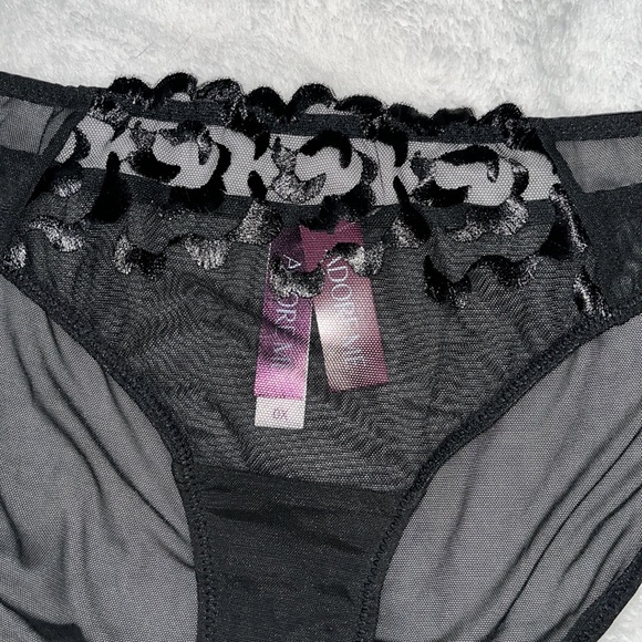 Adore Me | Intimates & Sleepwear | Adore Me Black Mesh Panties Sz X Nwt ...